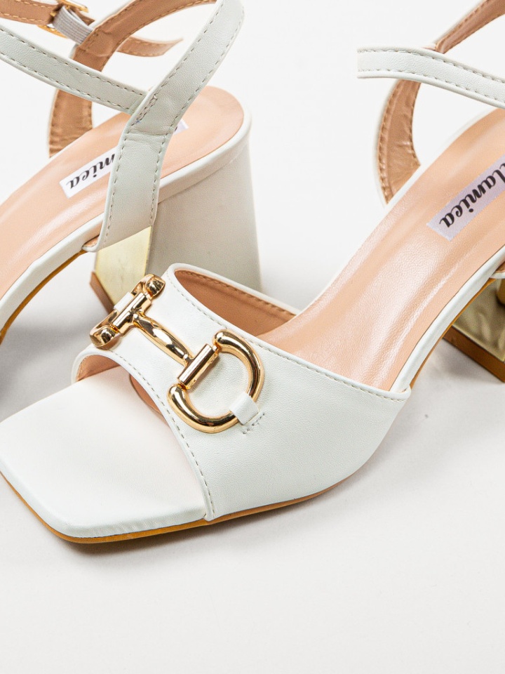 Sandale cu toc Volya Albe > Noua colecție este aici